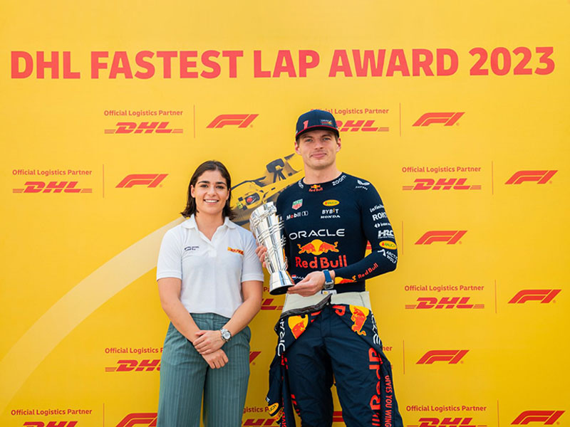 Max Verstappen secures the DHL Fastest Lap Award for the second ...